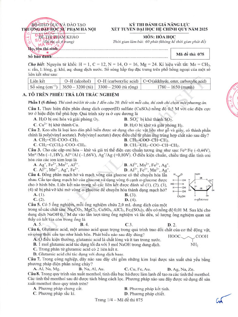 05dethithamkhaomonhoahockythispt2025 1600 PDF - Gdrive.vip | PDF