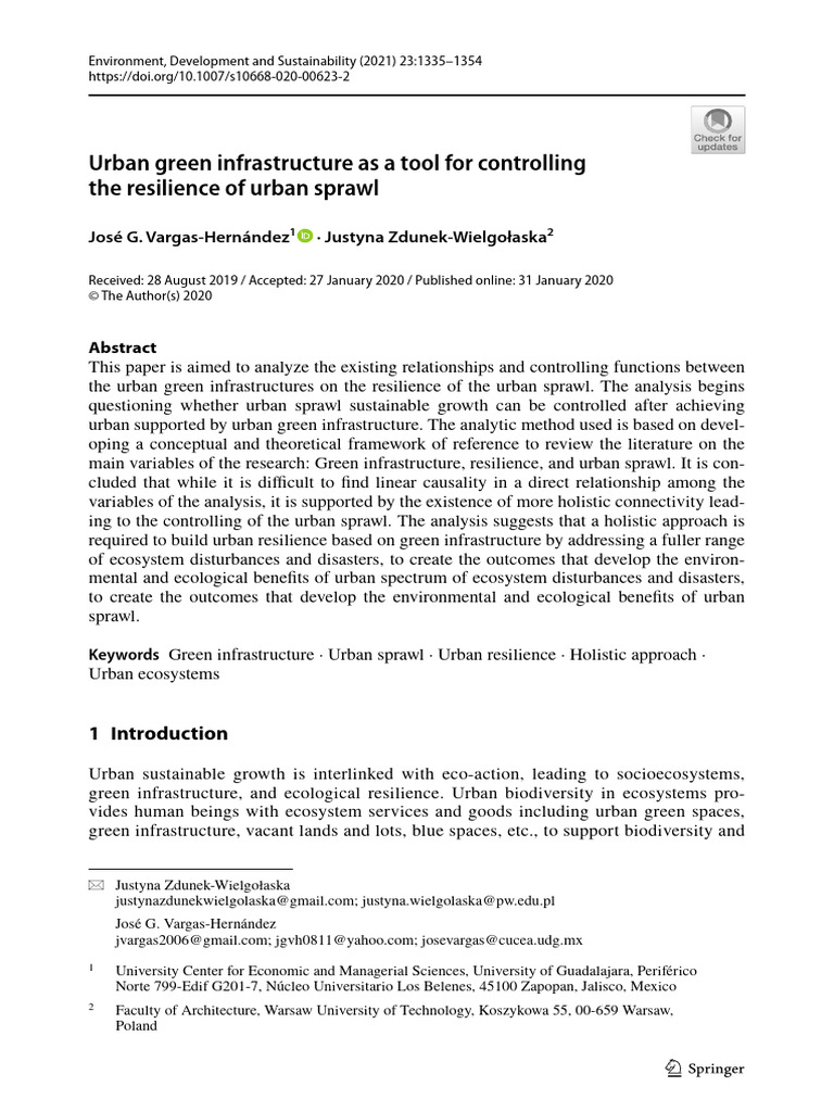 Green Infrastructure Definintion | PDF | Ecological Resilience | Green ...