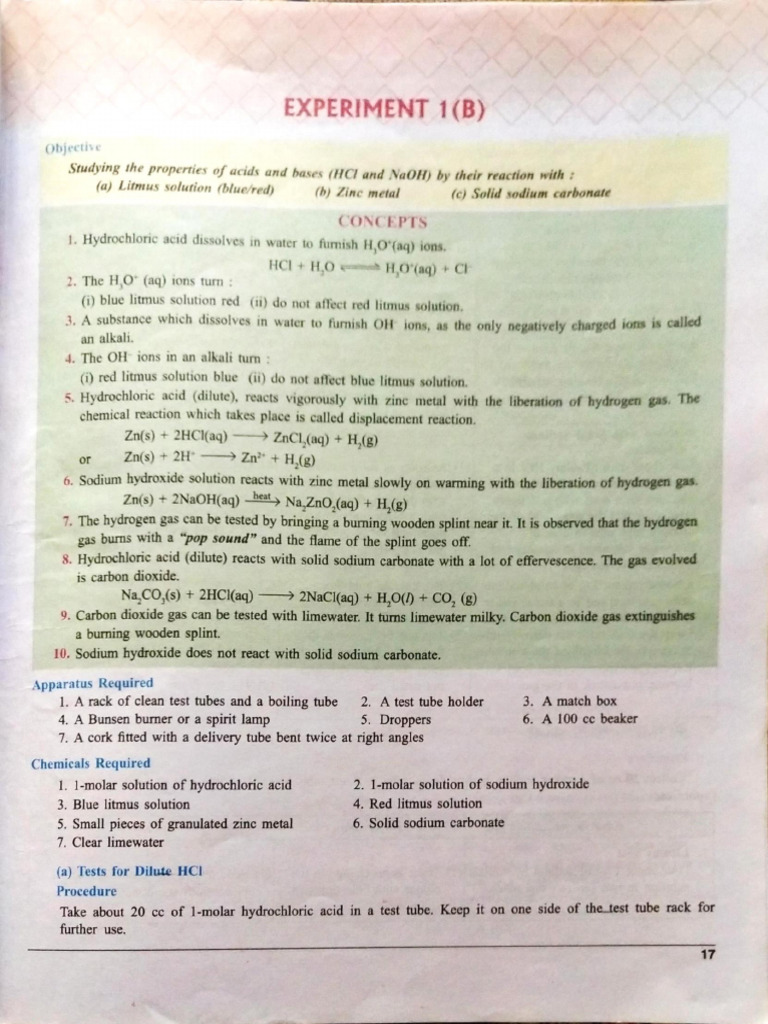 Experiment 2 - Acids and Bases | PDF | Sodium Hydroxide | Hydroxide