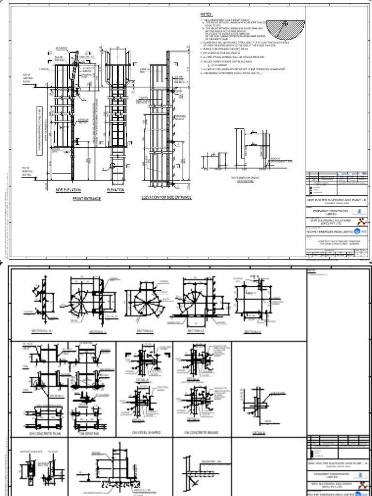 Construction STD Drawing For Steel Structure | PDF
