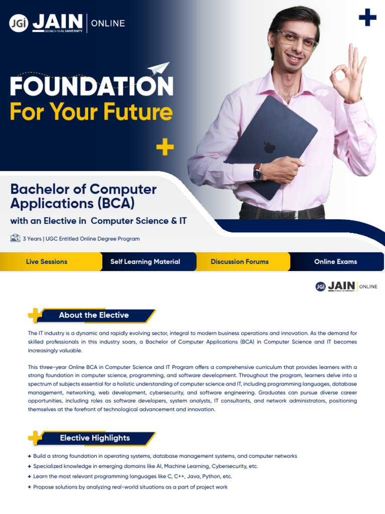 BCA CS & IT Brochure Oct'17 CP | PDF | Computer Programming | Databases