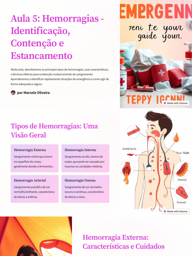 Técnicas de Contenção de Hemorragias | PDF | Sangramento | Artéria