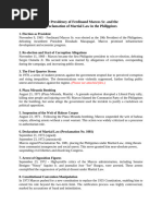 Marcos Regime Key Events Timeline | PDF | History