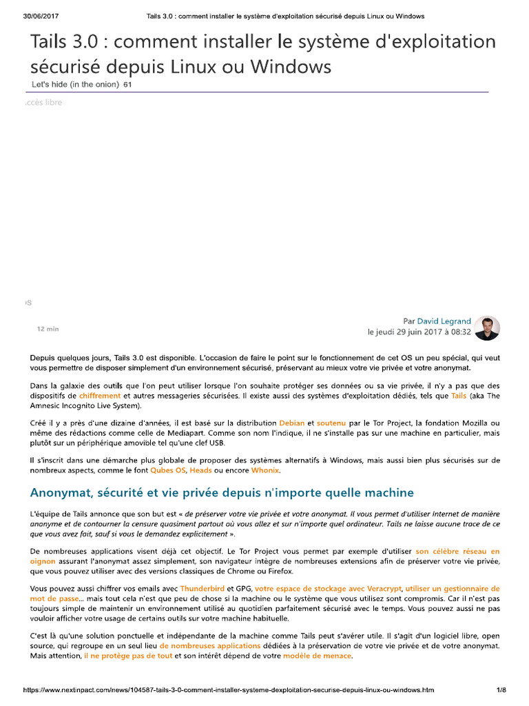 Tails 3.0 | PDF