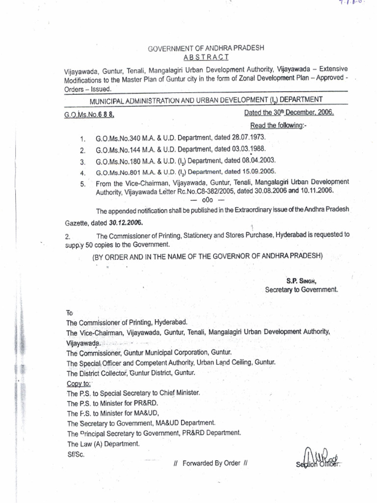 Guntur ZR (Zonal Regulations) | PDF