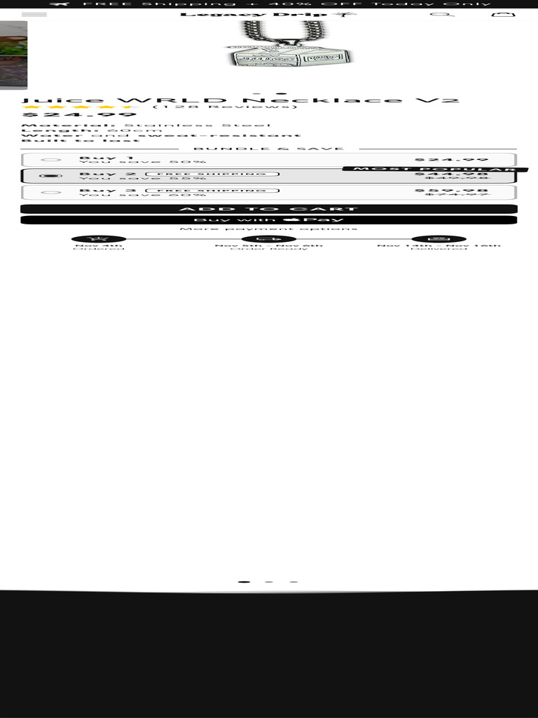 Juice WRLD Necklace V2 – Legacy Drip | PDF