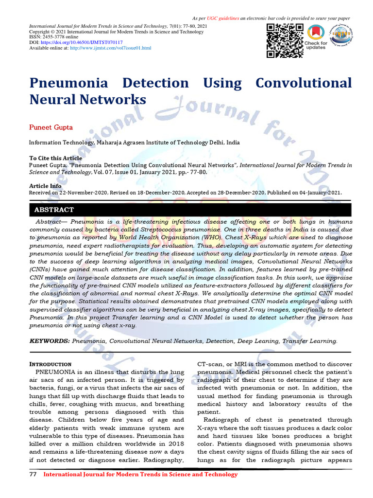Pneumonia_Detection_Using_Convolutional | PDF | Deep Learning ...