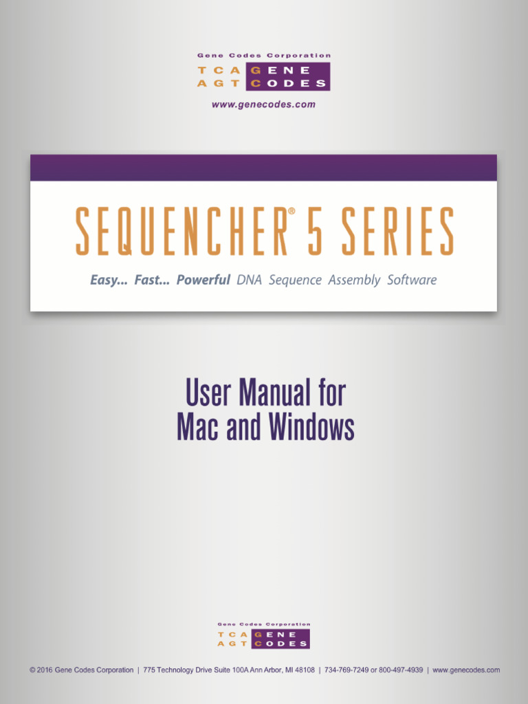 Sequencher User Manual | PDF | Menu (Computing) | Window (Computing)