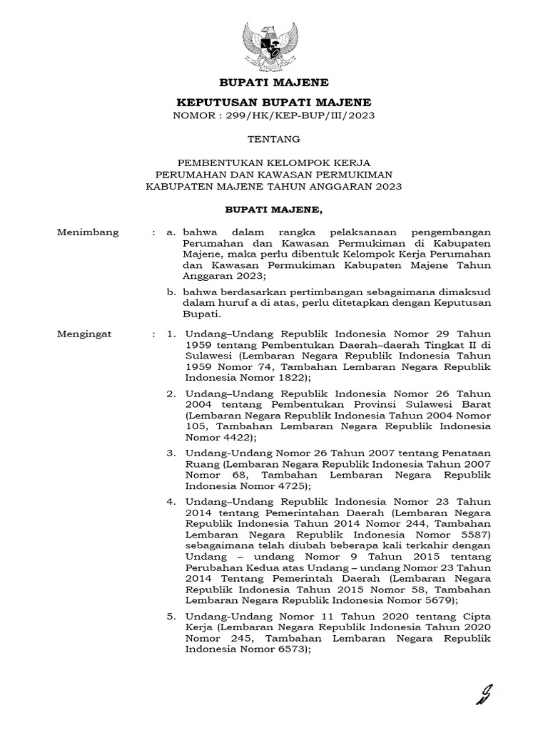 SK Pokja PKP 2023_Maret | PDF