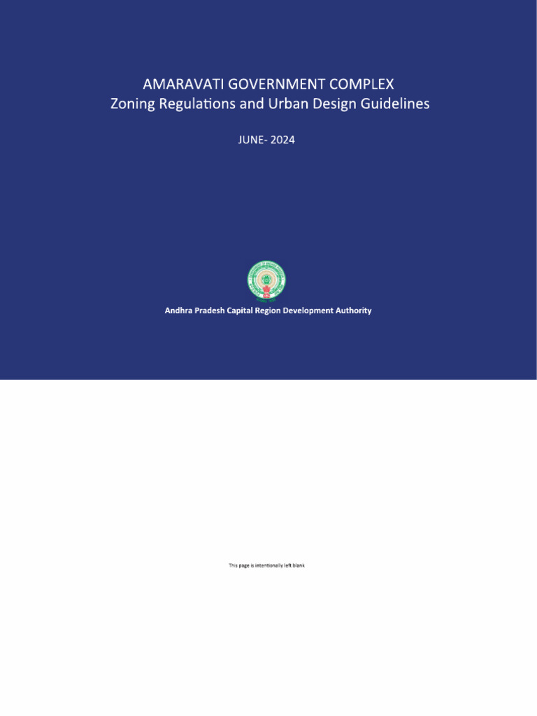 APCRDA: AGC-Zoning Regulations and Urban Design Guidelines-2024 | PDF