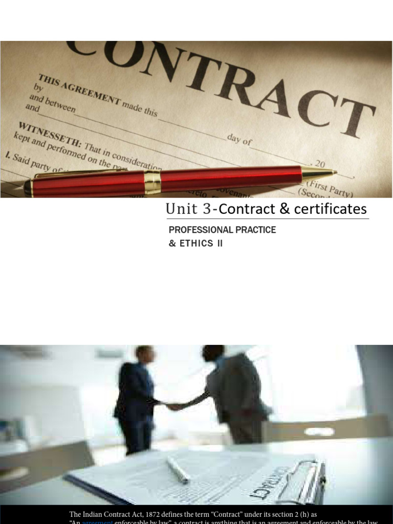 UNIT 3-CONTRACTS | PDF | Specification (Technical Standard) | Legal ...