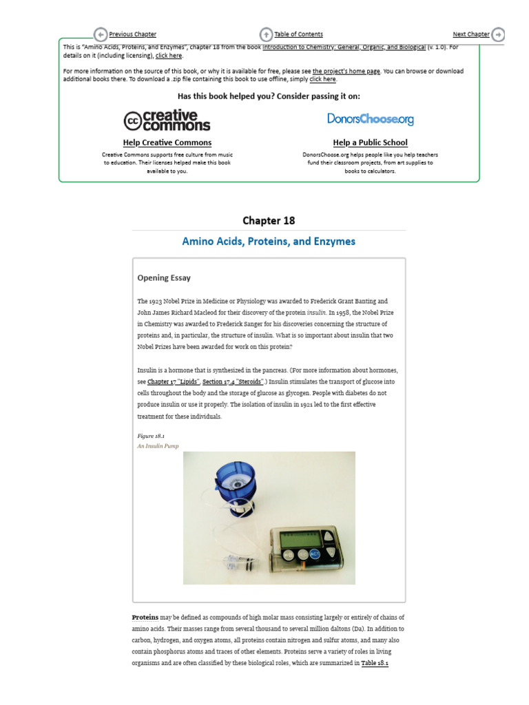 Lec - Chapter - 18 - Amino Acids, Proteins, and Enzymes | PDF | Amino ...