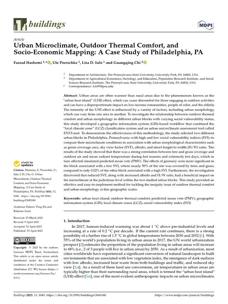 Buildings 13 01040 v2 | PDF | Simulation | Earth Sciences