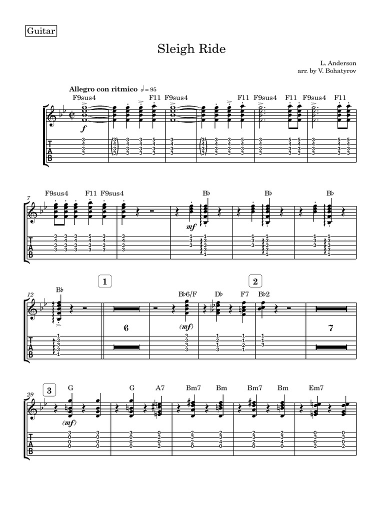 Sleigh Ride (Guitar) v4 | PDF