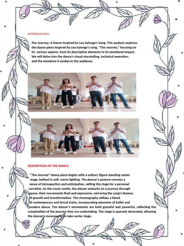Narrative Report | PDF | Dances | Choreography