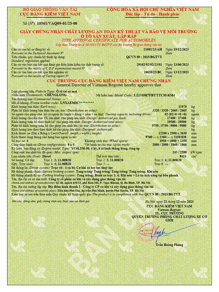 Chenglong LZ1310H7FBT - TTCM-KM4 | PDF