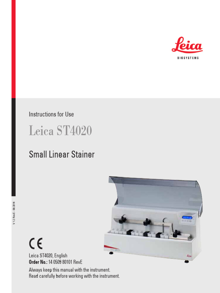 Leica ST4020 IFU 1v2e en | PDF | Histology | Pathology