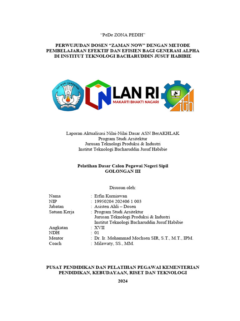 Laporan Aktualisasi Erfin Kurniawan | PDF