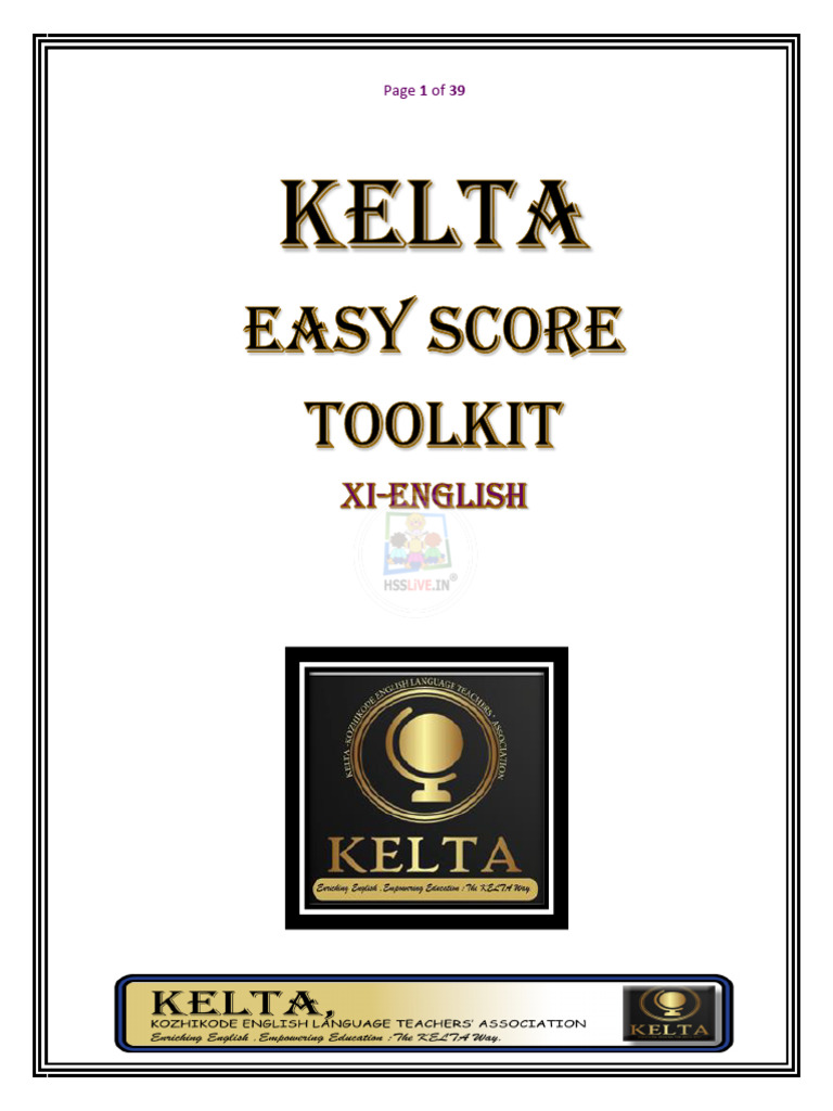 Hsslive_KELTA XI EASY SCORE TOOL KIT | PDF | Stephen Hawking | Poetry