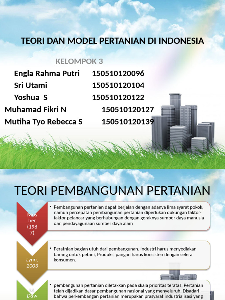Pemper Teori Dan Model Pertanian Di Indonesia | PDF