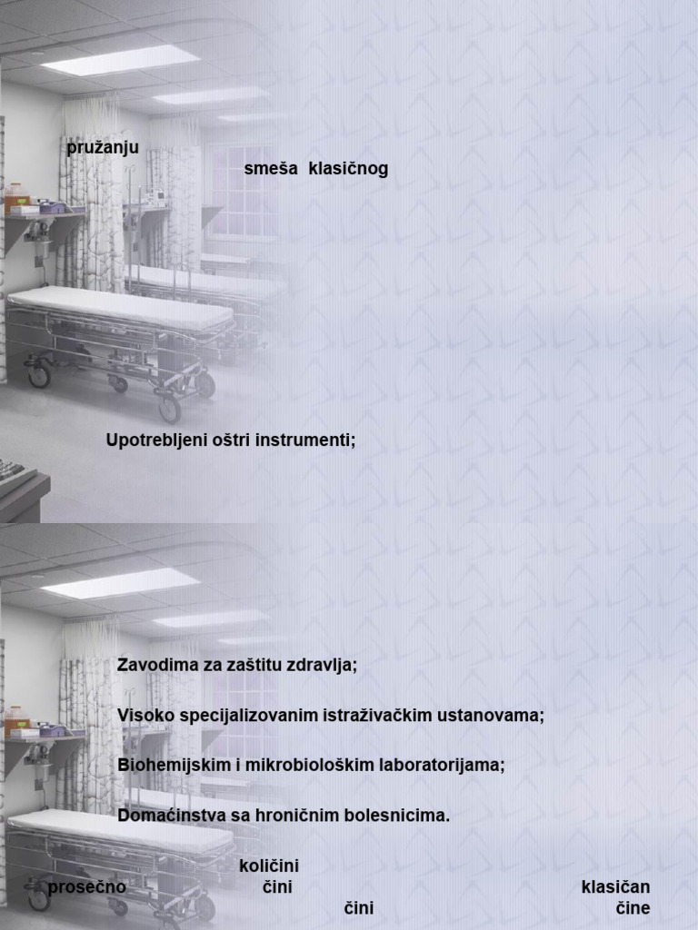 Infektivne materije i medicinski otpad | PDF