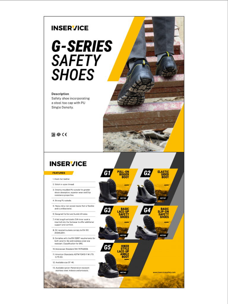 Safety Shoe - Inservice G Series | PDF