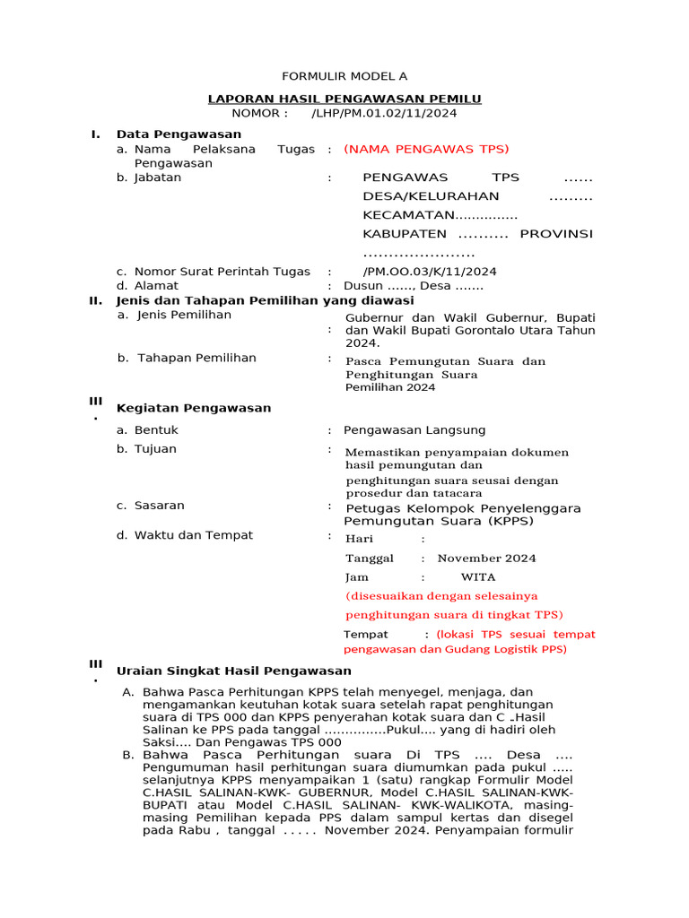 5. form A Pasca Pemungutan dan Perhitungan suara PTPS | PDF 5. form A Pasca Pemungutan dan Perhitungan suara PTPS | PDF