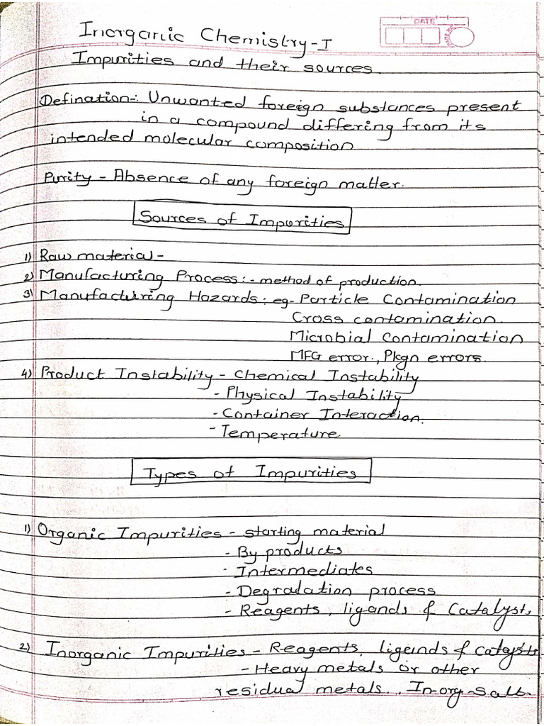 Inorganic Notes | PDF