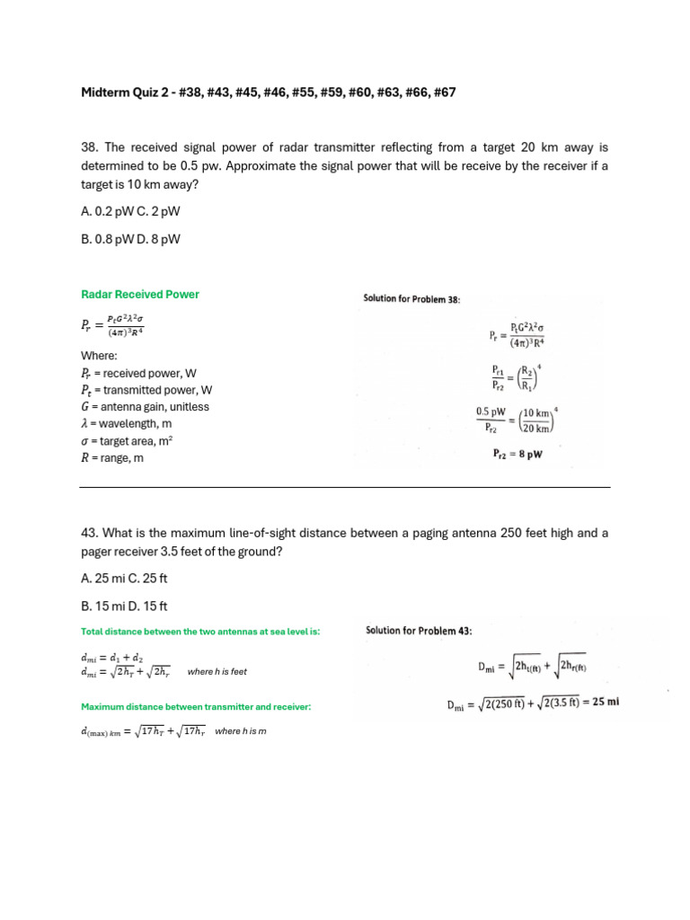 Engineering Midterm Quiz | PDF | Electronics | Radiation