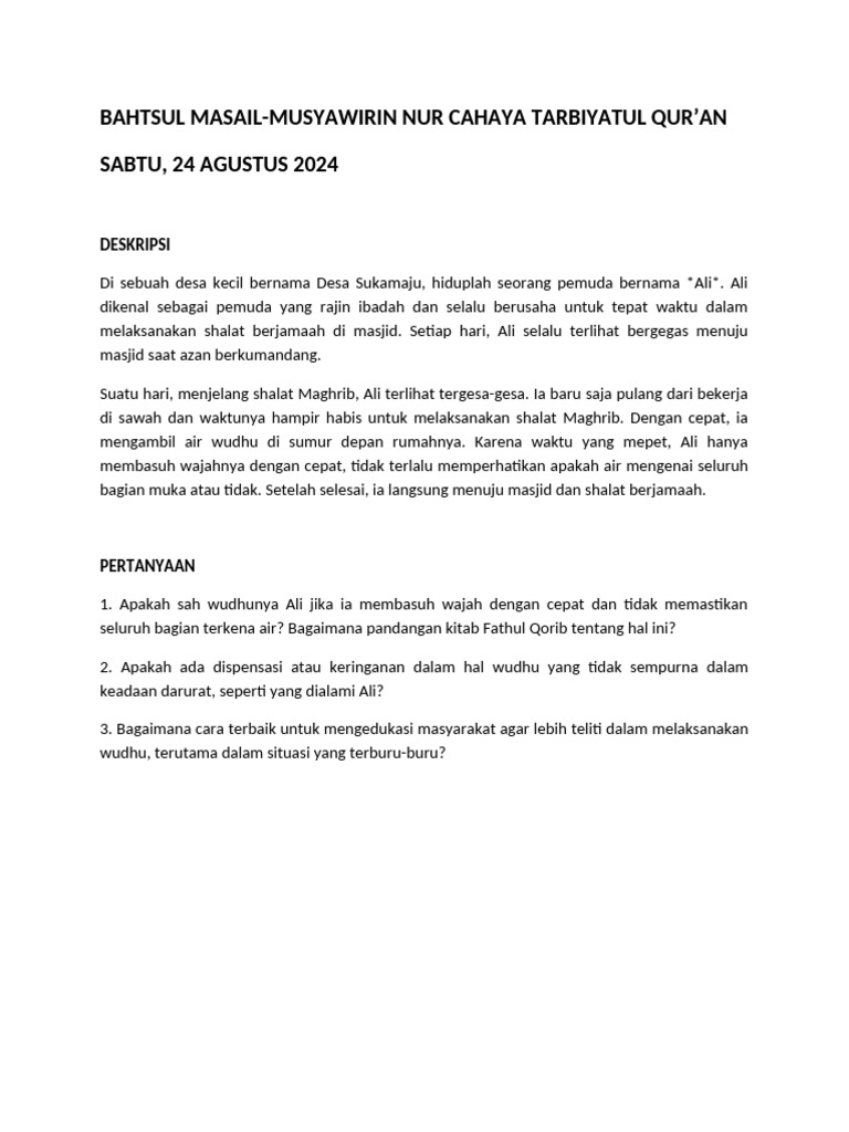 Bahtsul Masail | PDF