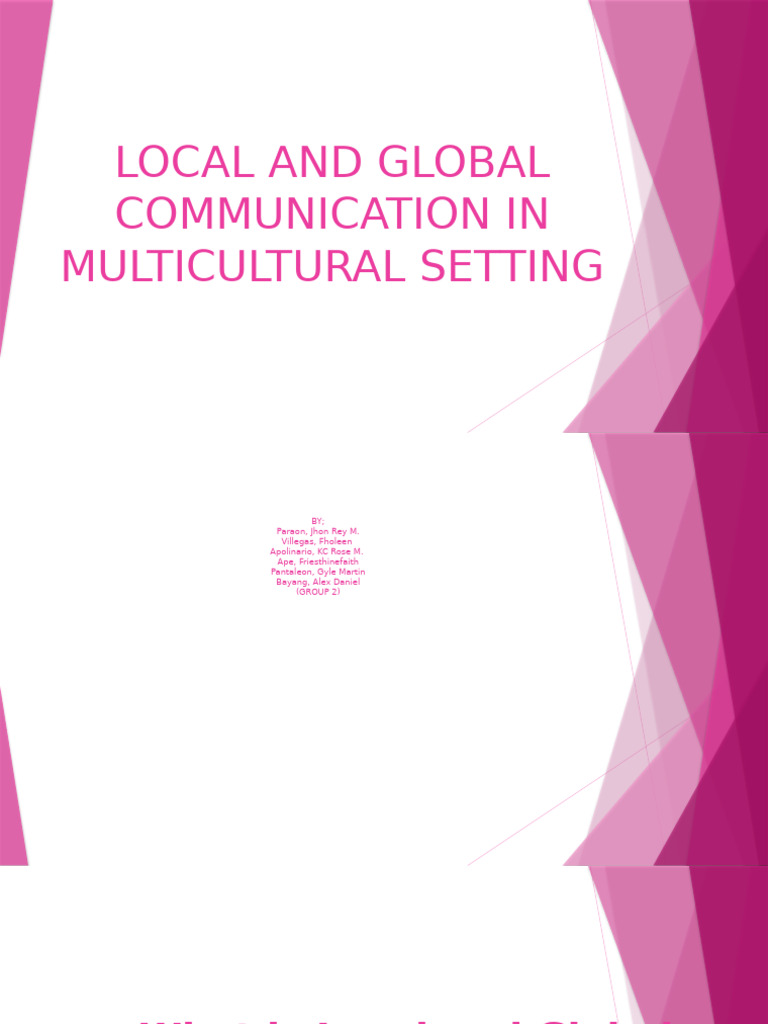 Local and Global Communication in Multicultural Setting - 095654 | PDF ...