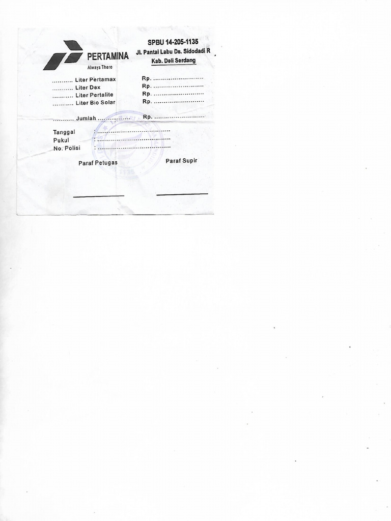 Nota Bensin | PDF