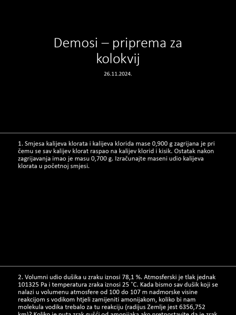 Demosi - Ponavljanje Za Kolokvij 1a | PDF