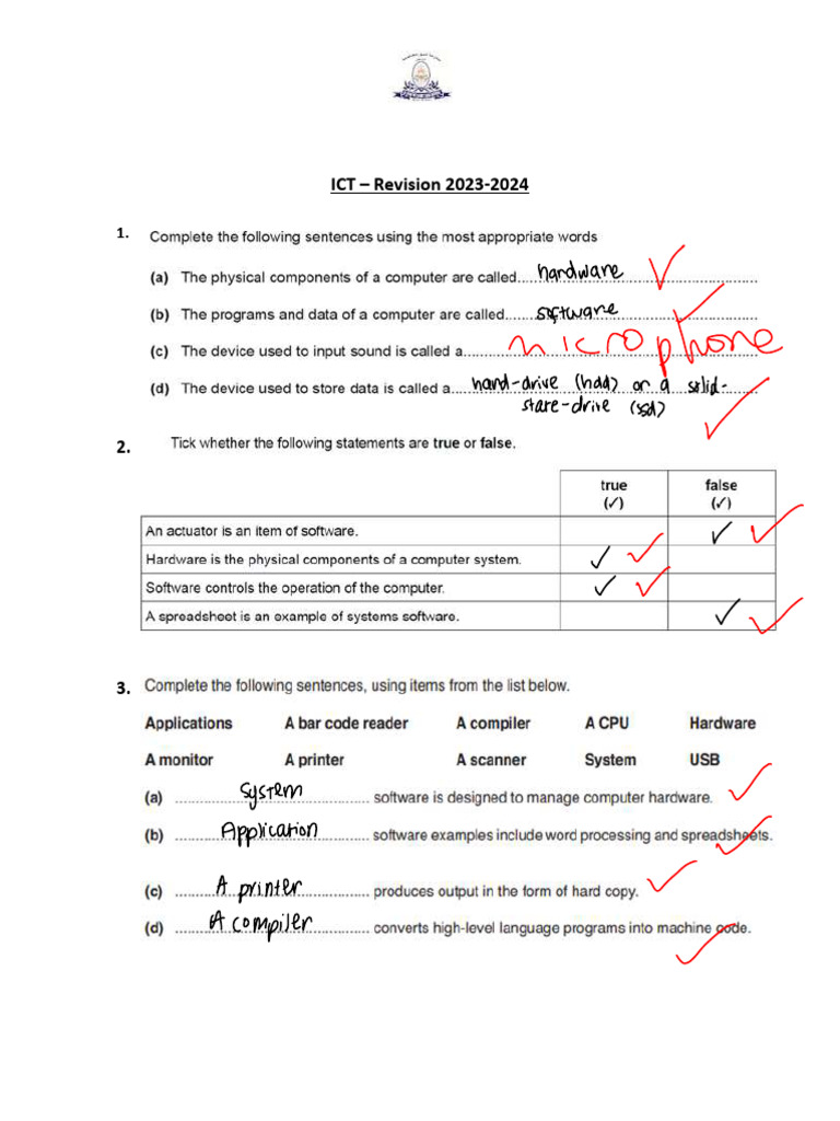 Gr8 - Class Test 1 (24-25) - Worksheet | PDF