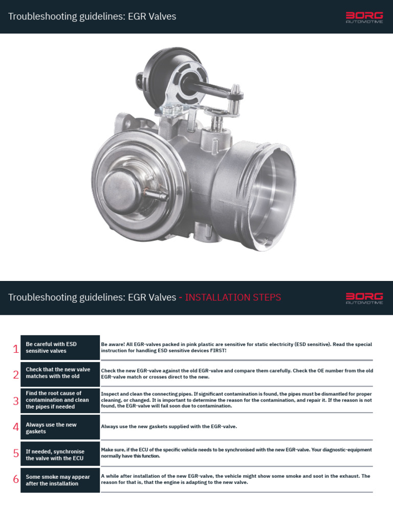 EGR Valve Troubleshooting Guide | PDF | Valve | Engineering