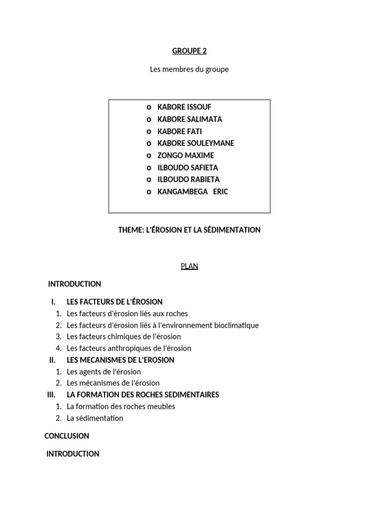 Érosion et sédimentation des roches | PDF | Érosion | Roche sédimentaire