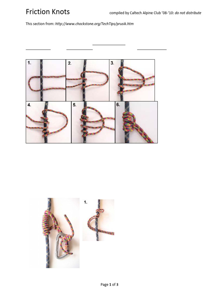 FrictionKnots | PDF | Knot | Rope