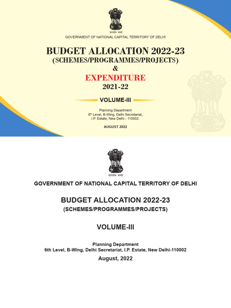 Delhi Budget Allocation 2022-23 | PDF | Economies