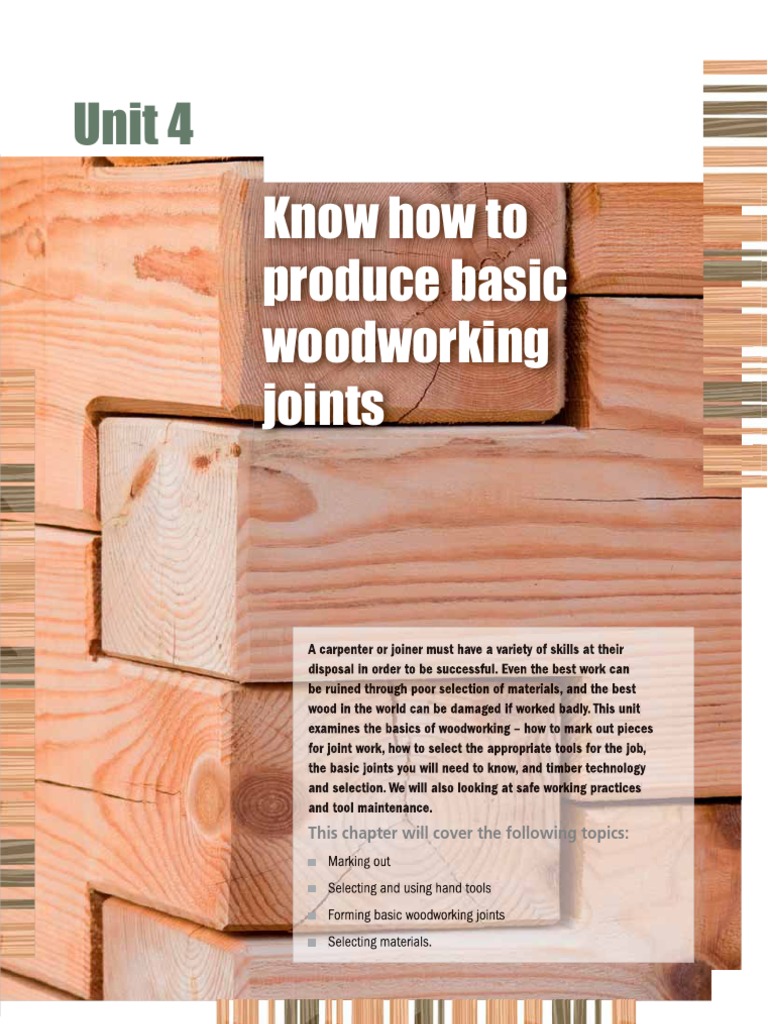 Basic Woodworking Joints Guide | PDF | Knife | Measurement