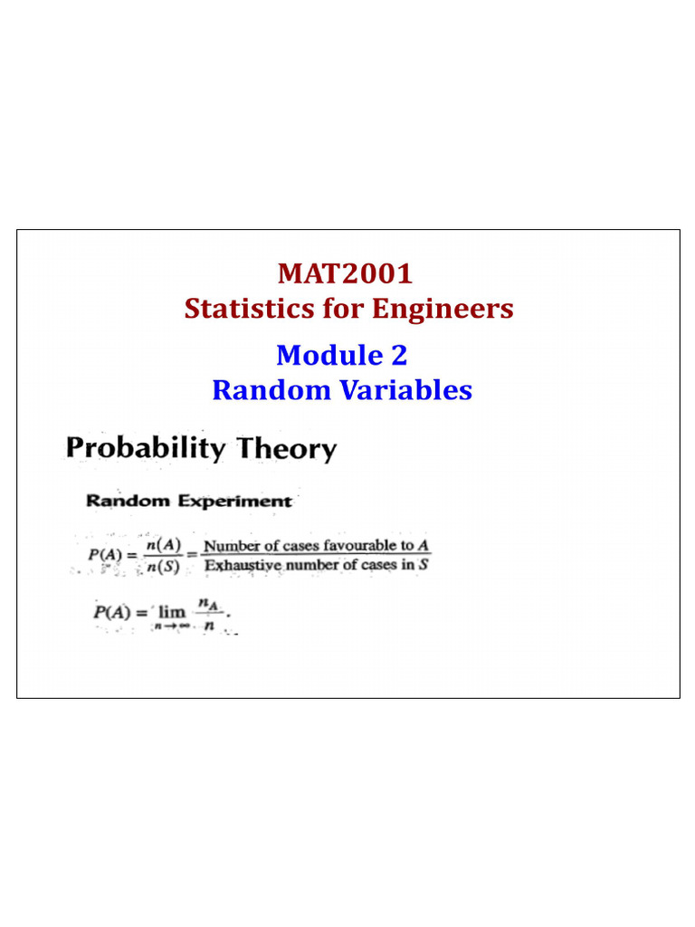 Statistics Module - 2 | PDF
