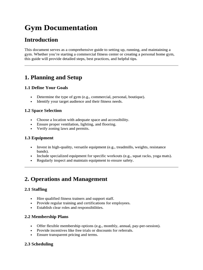 Gym | PDF | Business