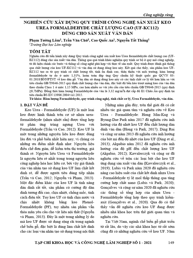 keo UF chất lượng cao | PDF