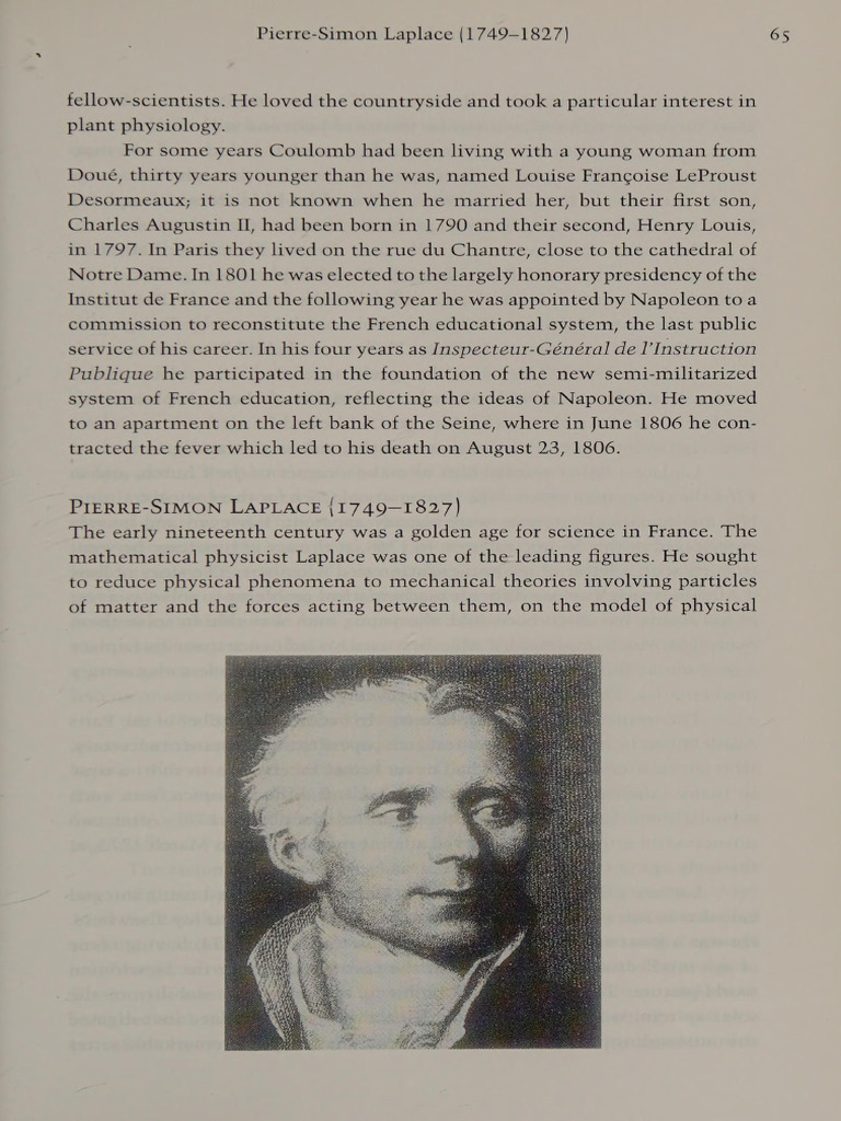 Pierre-Simon Laplace: Life and Legacy | PDF | Orbit | Celestial Mechanics