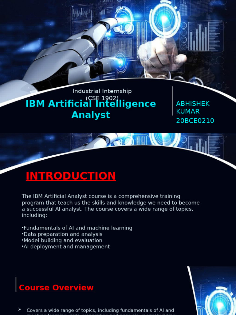 Industrial Internship PPT | PDF | Machine Learning | Artificial Intelligence