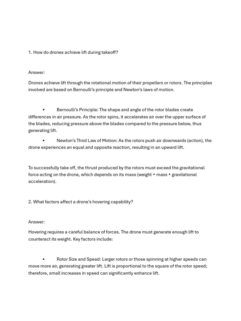 RIT COMP QUESTION | PDF | Helicopter Rotor | Quadcopter