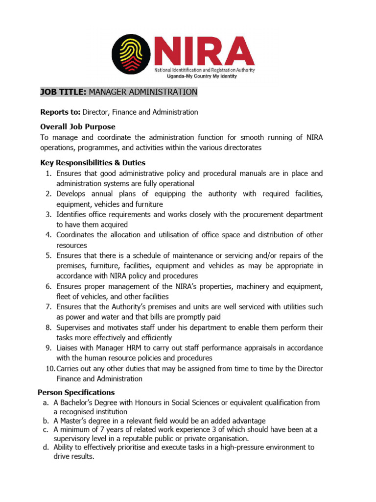 JD Manager Administration | PDF | Business