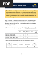 Adult Sleep Disturbance Assessment Form | PDF | Sleep Disorder | Insomnia