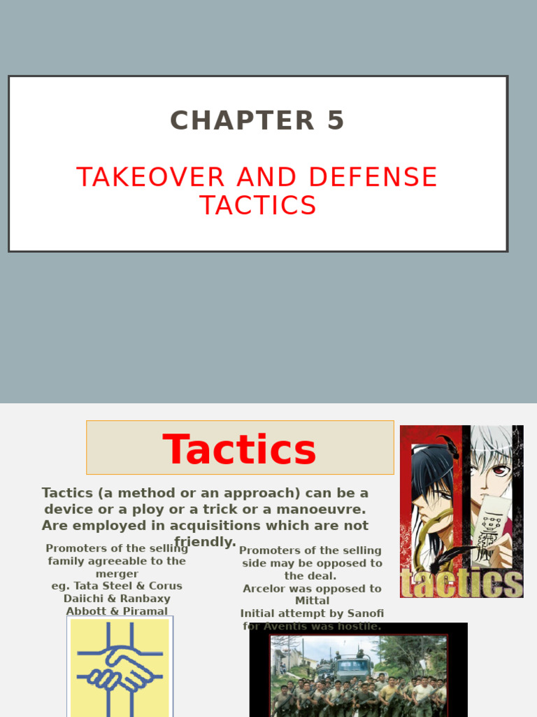 Chapter-5 Take Over & Defense | PDF | Takeover | Business