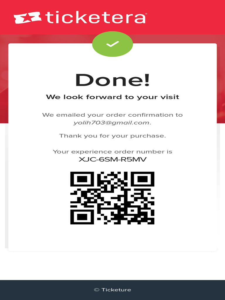 Order Confirmation for Ticket Purchase | PDF