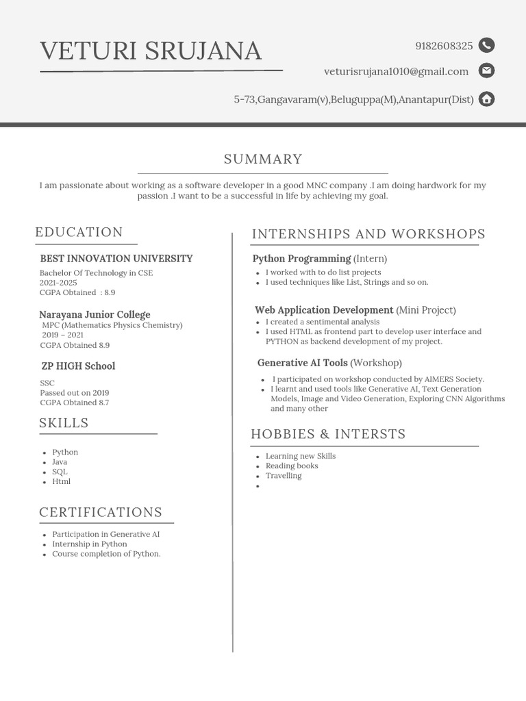 Aspiring Developer's Journey | PDF